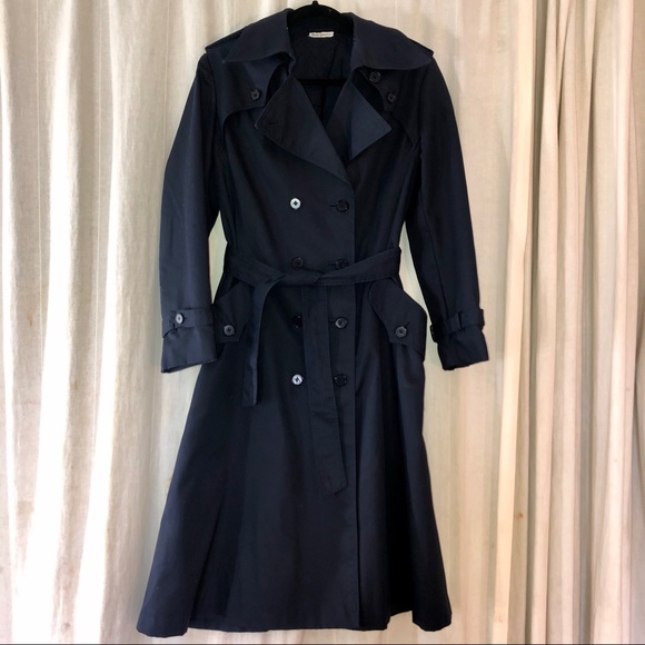 fleet street | Jackets & Coats | Vintage Fleet Street Navy Blue Trench ...